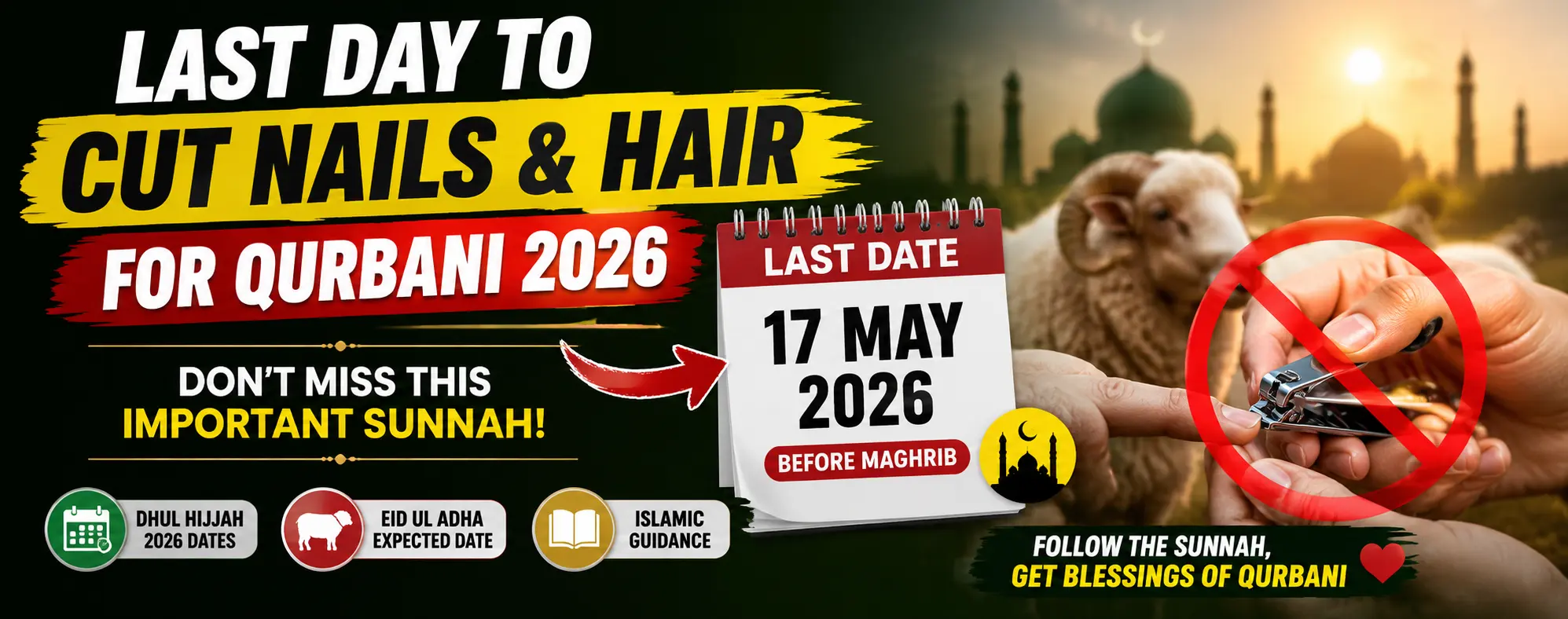 Last Date to Cut Nails and Hair for Qurbani 2026 Announced